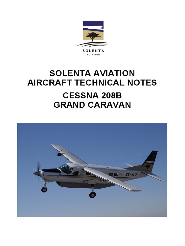 C208B Groundschool - Solenta | PDF | Landing Gear | Flight Control Surfaces