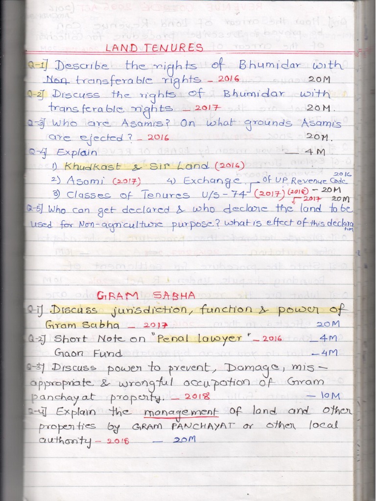 UP Land Law Notes | PDF