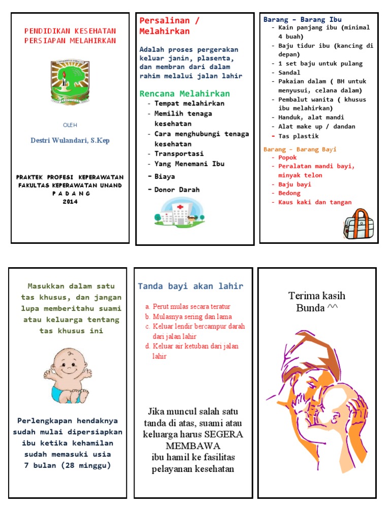 Leaflet PERSALINAN | PDF