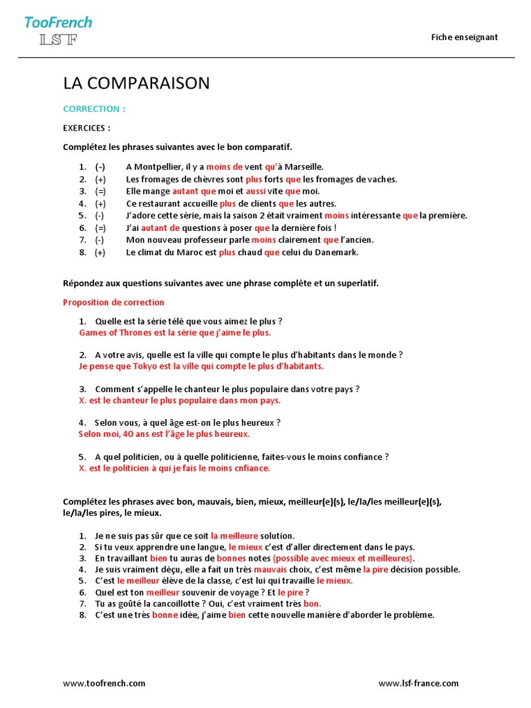 La Comparaison Enseignant | PDF | Arts du langage et discipline