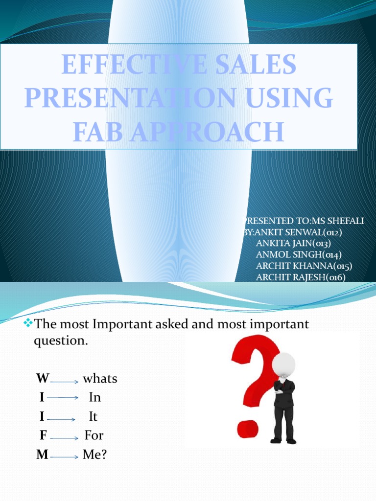 Effective Sales Presentation Using Fab Approach | PDF | Communication ...