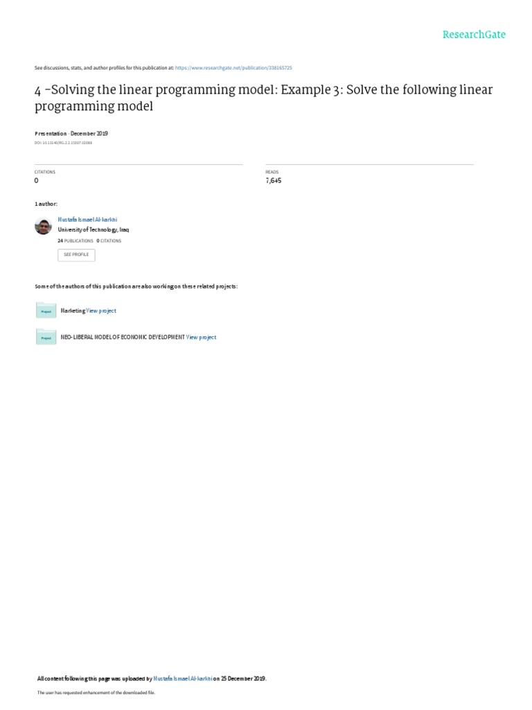 IELec Chaptersix Part2 Graphicalandsimplex2 | PDF | Linear Programming ...