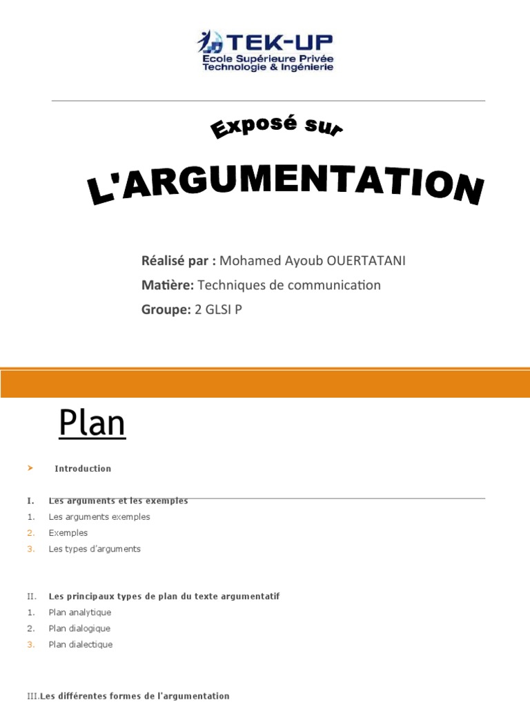 Obiblio FR 528 - Expose Sur L Argumentation | PDF | Fable | Science