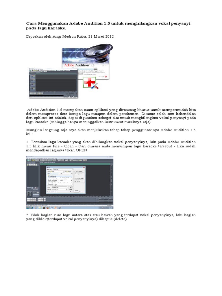 Cara Menggunakan Adobe Audition 1 | PDF