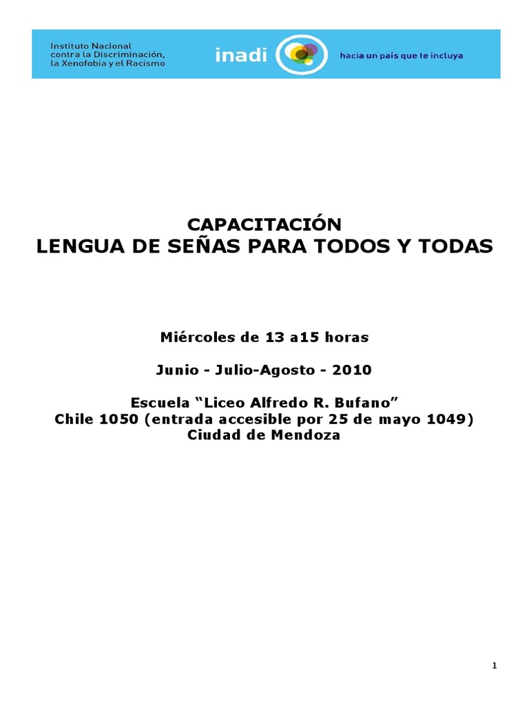 Manual LSA Nivel I | PDF | Lenguaje de señas | Palabra