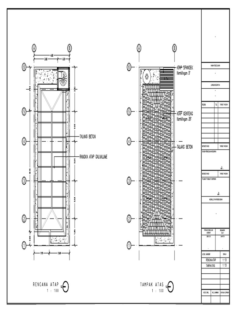 Tampak Atas Ruko 2 Lantai | PDF