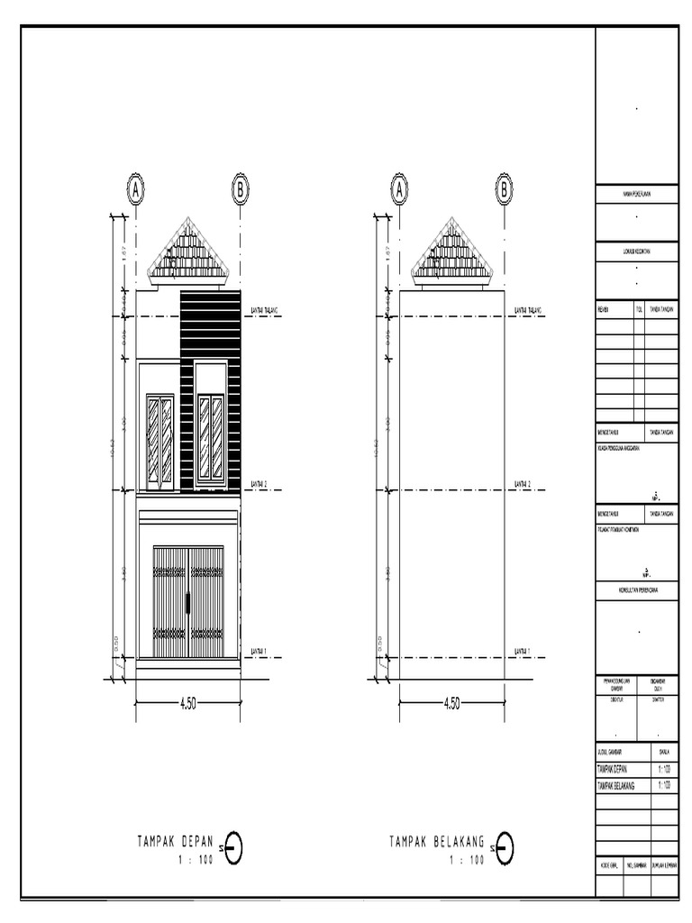 Tampak Ruko 2 Lantai | PDF