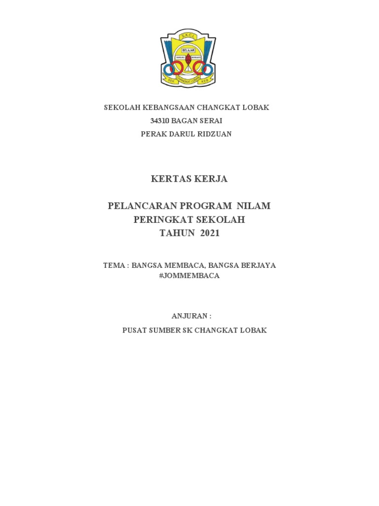 Kertas Kerja Pelancaran Nilam SKCL 2021 | PDF