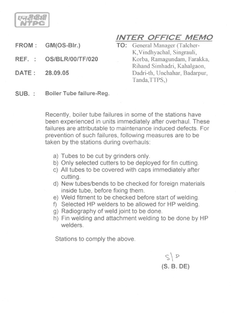 Boiler Tube Repair Practice | PDF
