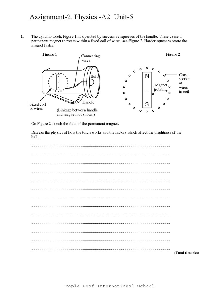 Assignment-2. Physics - A2: Unit-5: Maple Leaf International School ...