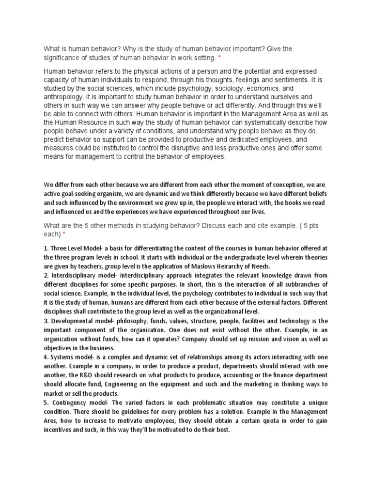What Is Human Behavior | Download Free PDF | Human Behavior | Social ...