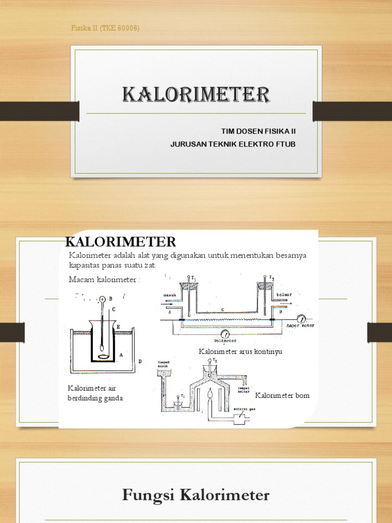 Kalorimeter | PDF | Metode & Bahan Ajar | Sains & Matematika
