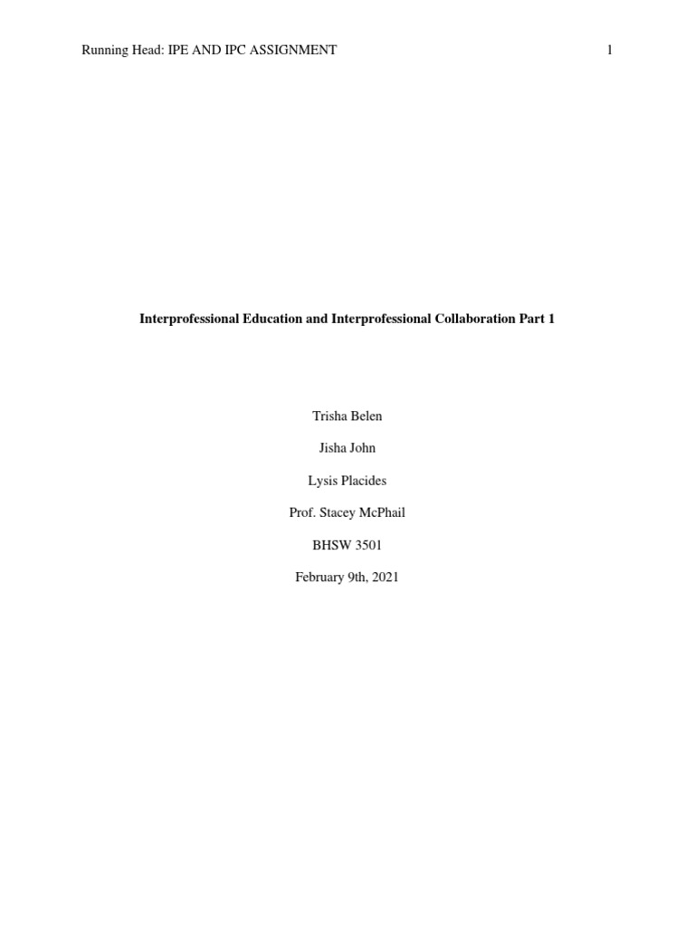 IPE and IPC Strategies for Humber Students | PDF | Career & Growth