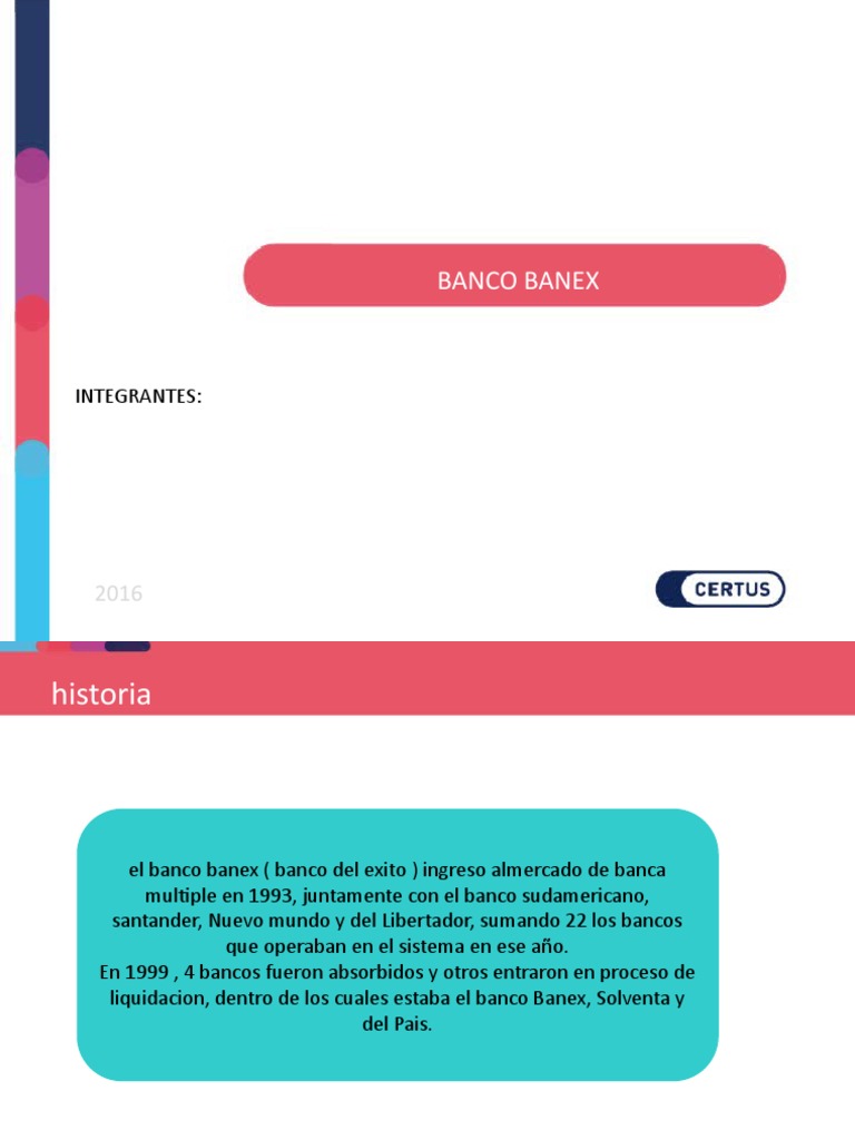 Causas y Liquidación del Banco Banex | PDF | Bancos | Empresas