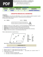 Guia 1 Conceptos Basicos de Geometria | PDF | Geometria plana) | Línea (geometría)