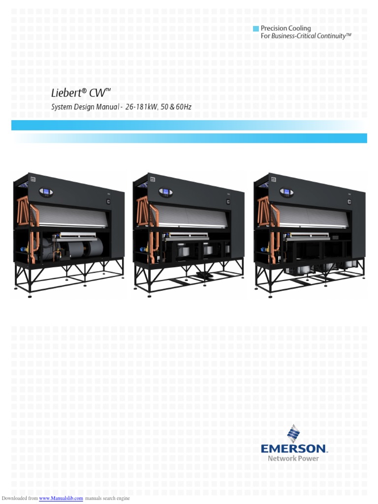 Liebert CW: System Design Manual - 26-181kW, 50 & 60Hz | PDF | Pressure ...