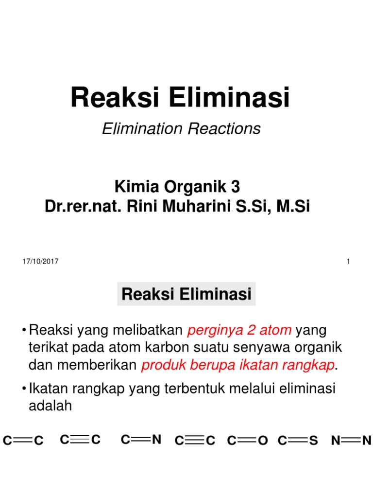 Reaksi Eliminasi | PDF