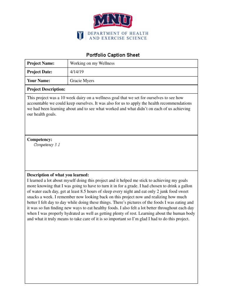 Caption Sheet Template | PDF