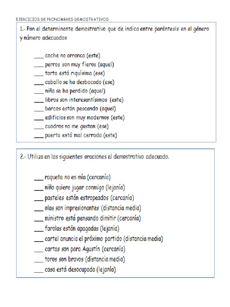 Cómo usar pronombres demostrativos como este, ese y aquel para ...
