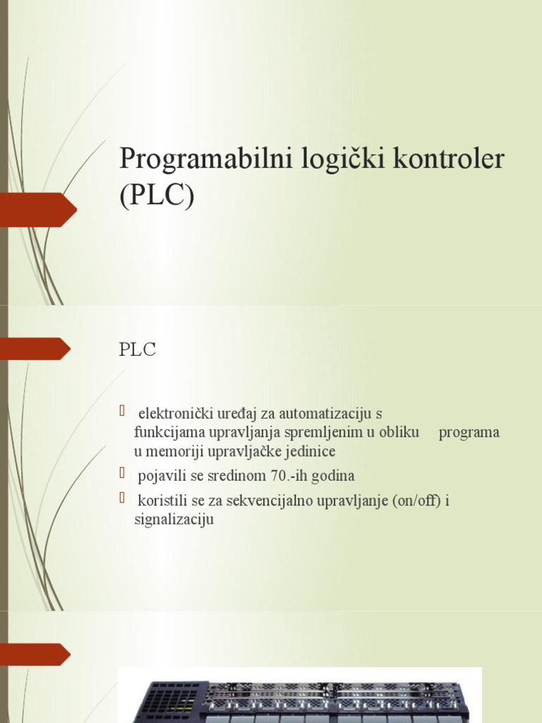 Programabilni Logički Kontroler (PLC) | PDF