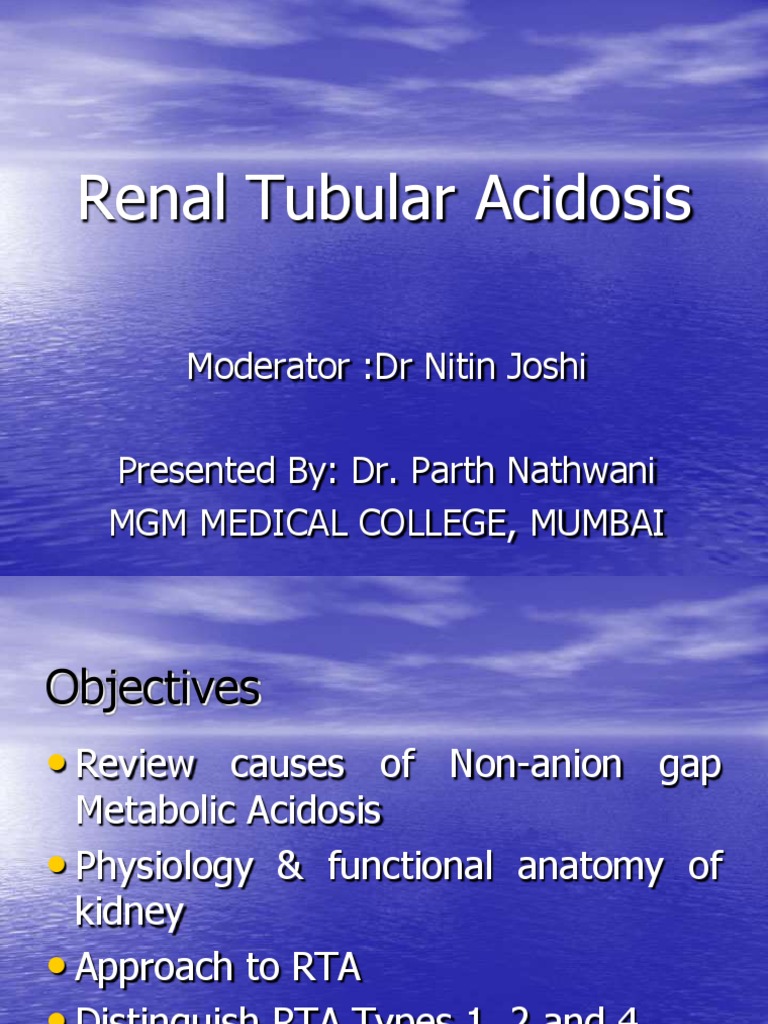 Renal Tubular Acidosis: A Comprehensive Review of the Physiology ...