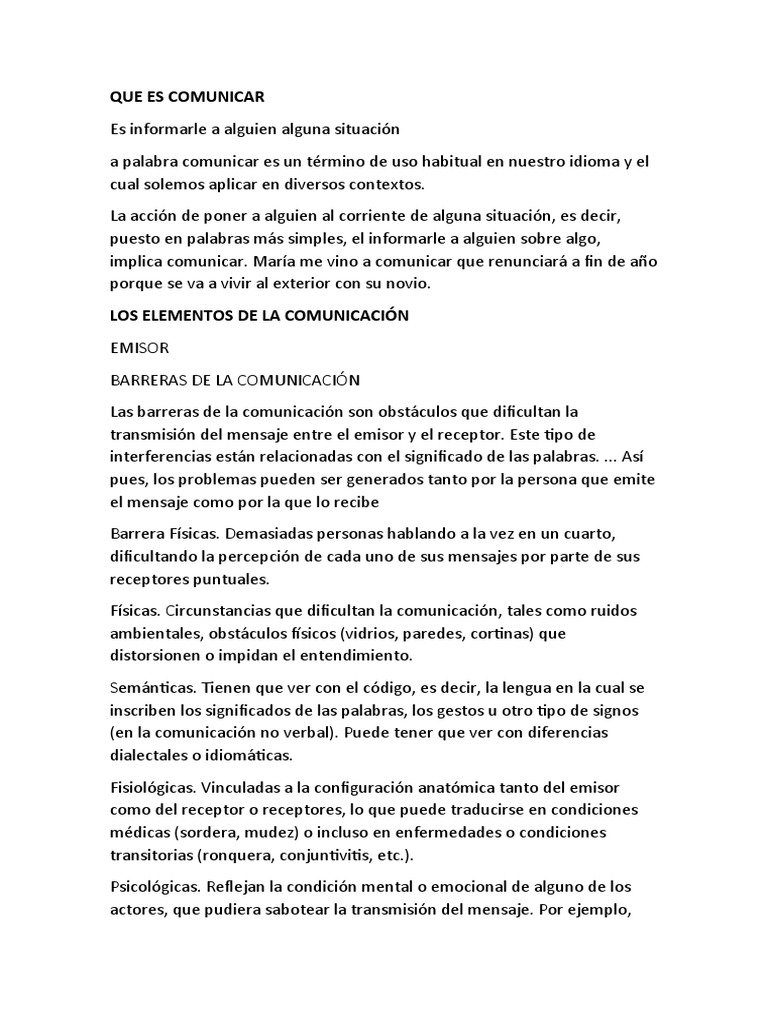 Que Es Comunicar | PDF