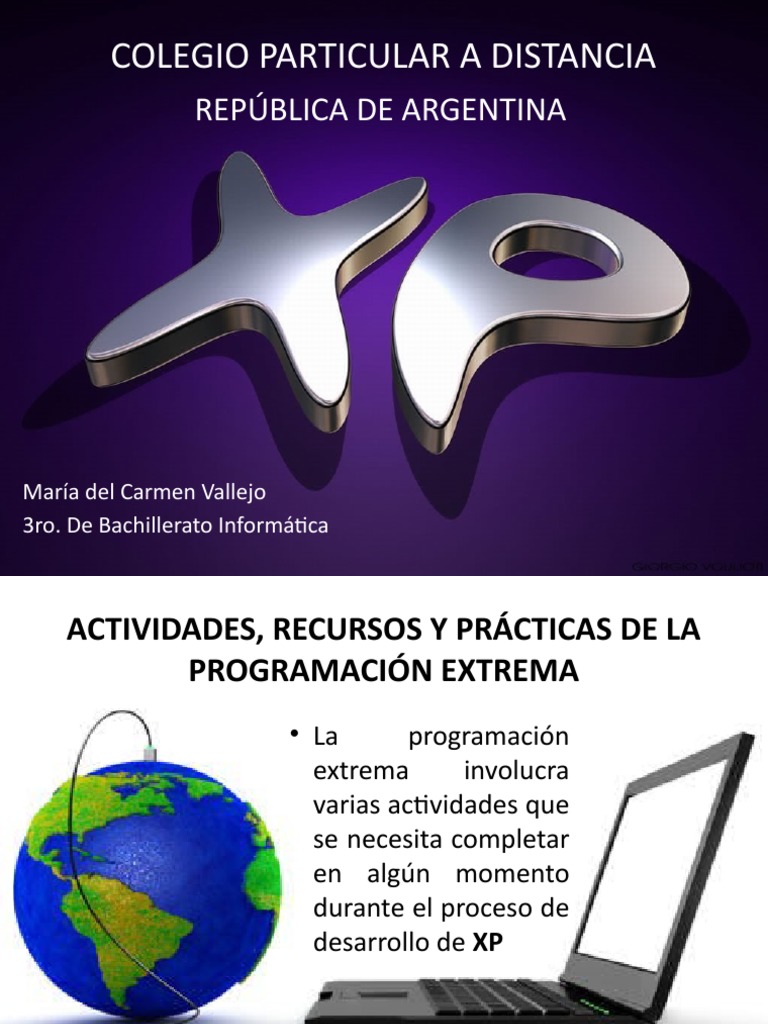 Diapositivas Programación Extrema | PDF | Programación de computadoras | Usuario (informática)