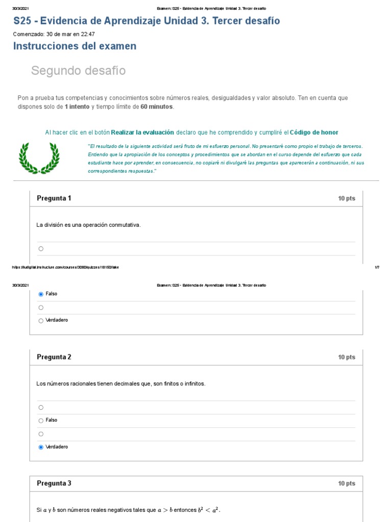 Examen - S25 - Evidencia de Aprendizaje Unidad 3. Tercer Desafío ...