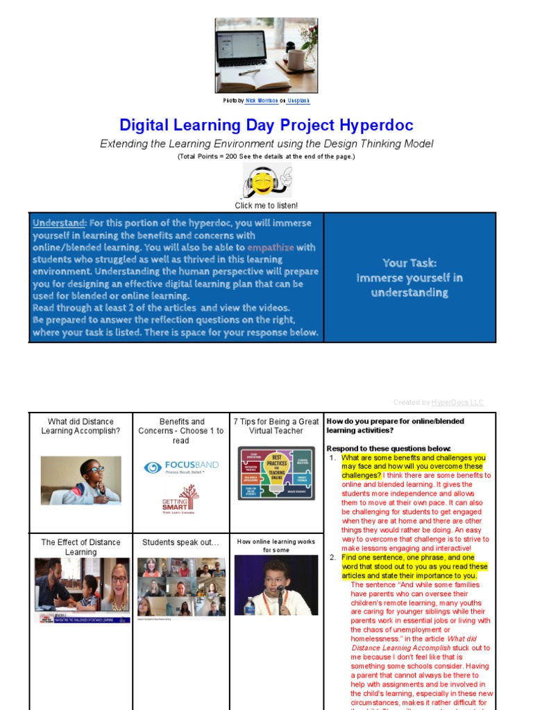 Hyperdoc Lesson Plan Template | PDF | Educational Technology | Distance ...