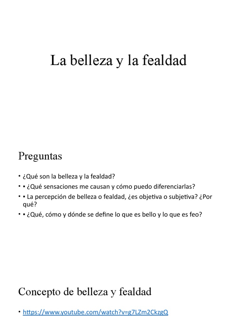 La Belleza y La Fealdad | PDF | Belleza | Platón