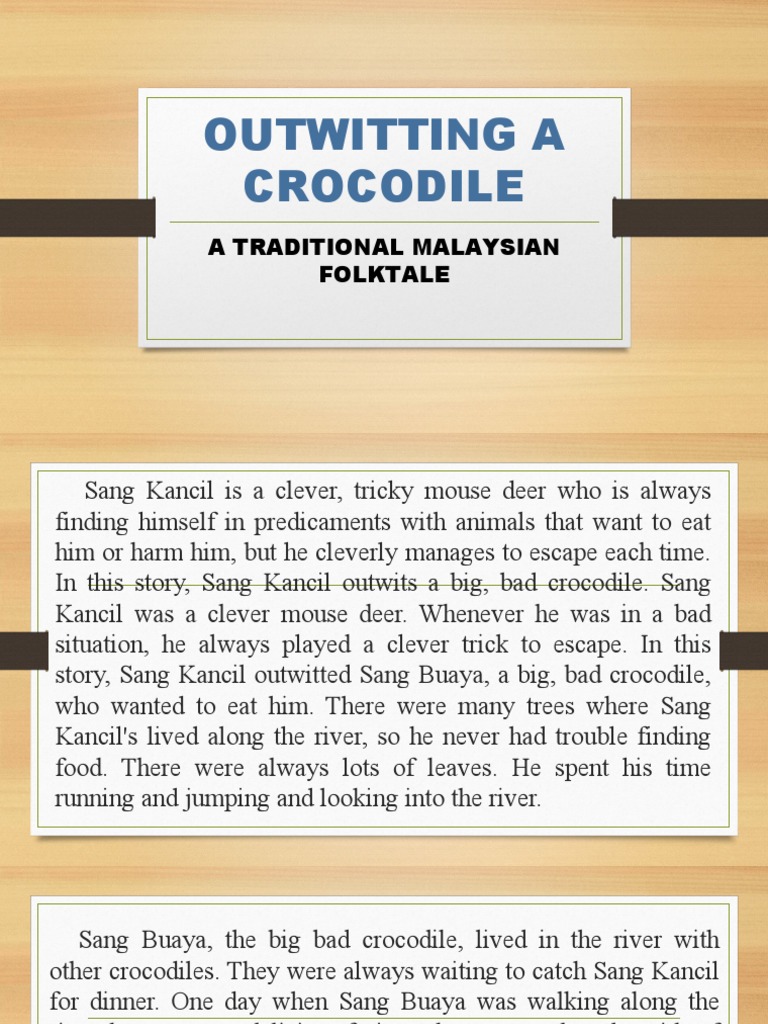 Outwitting A Crocodile: A Traditional Malaysian Folktale | PDF | Foods