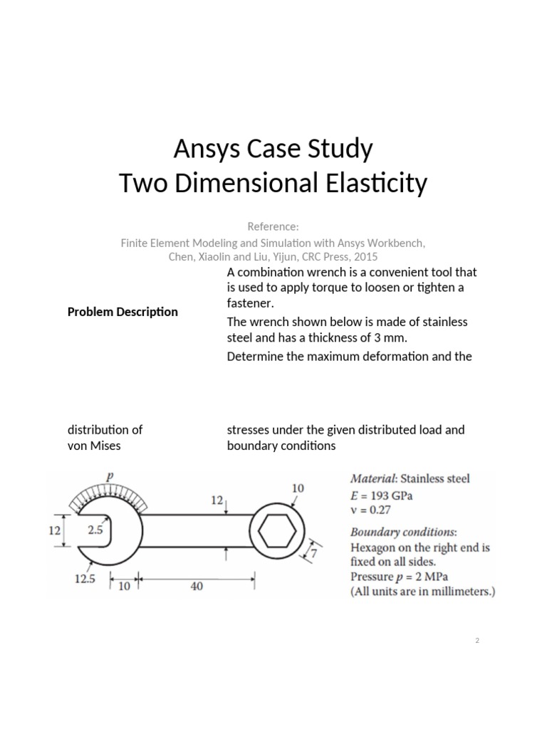 Ansys 2D Elasticity Simulation Guide | PDF | Elasticity (Physics ...