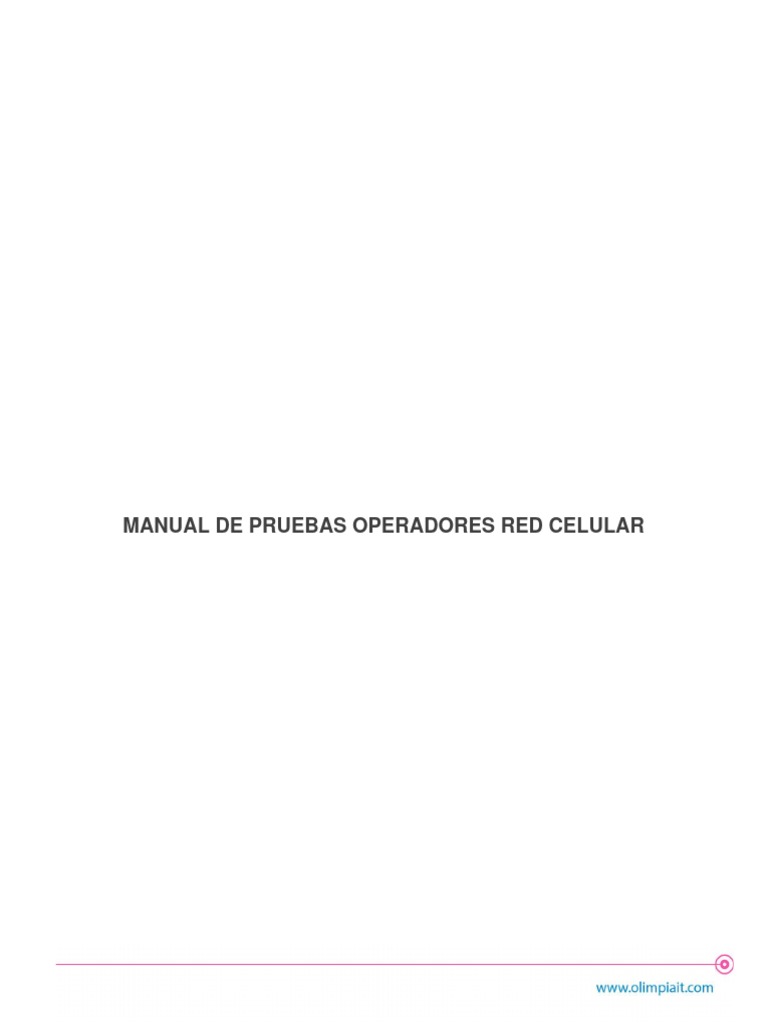 Manual Pruebas de Red | PDF | 4 G | Redes de computadoras