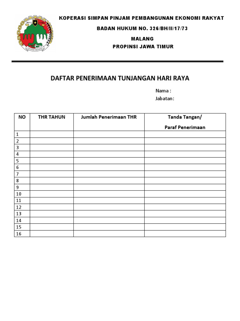 Penerimaan THR | PDF