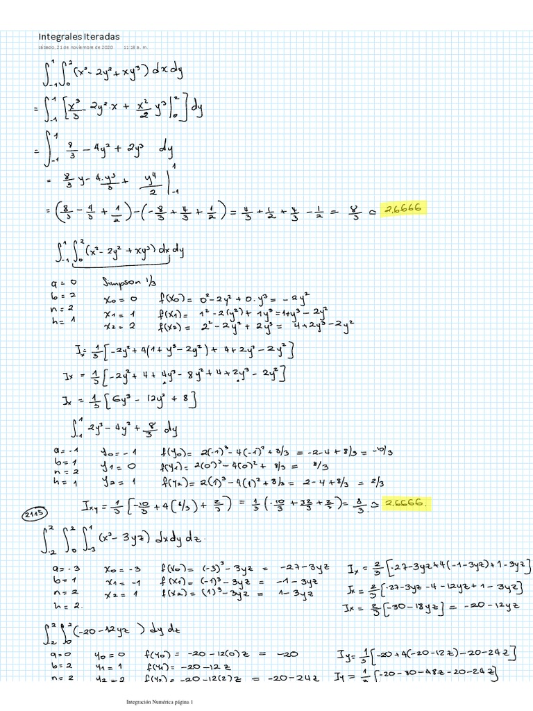 Integrales Iteradas | PDF