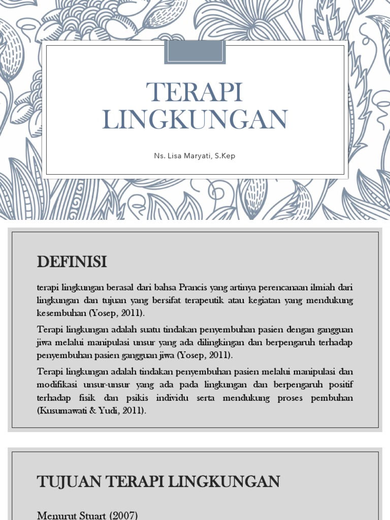 Terapi Lingkungan | PDF