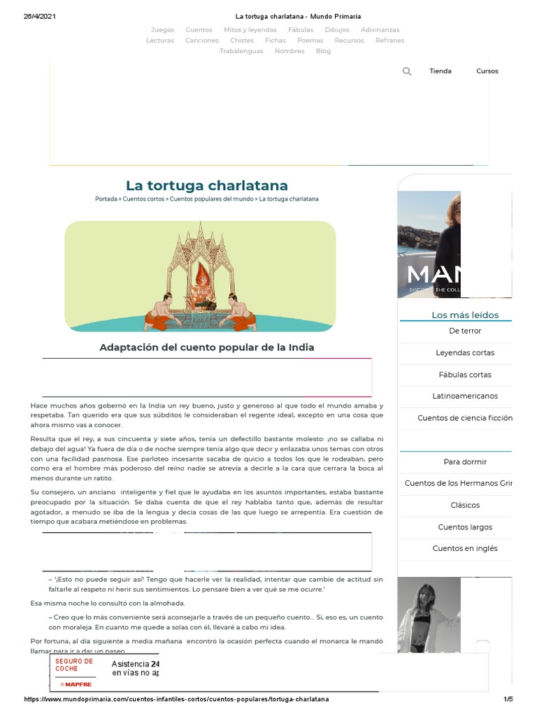 La Tortuga Charlatana - Mundo Primaria | PDF | Naturaleza
