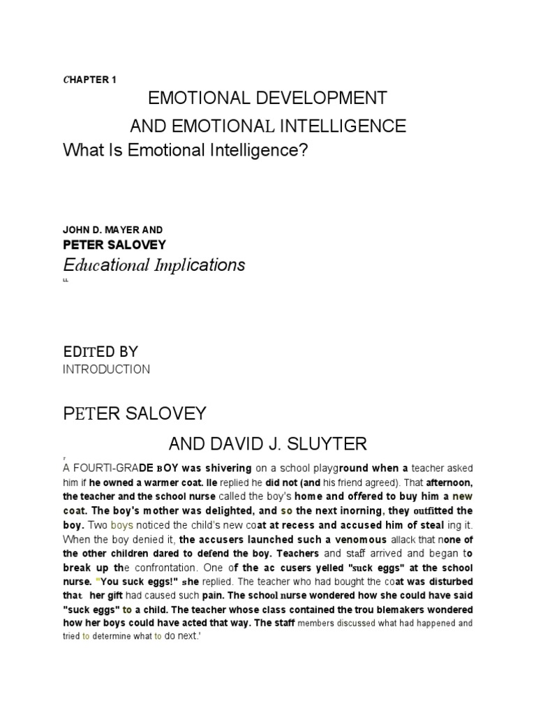 Mayer Salovey 1997 Pdf Emotional Intelligence Emotions