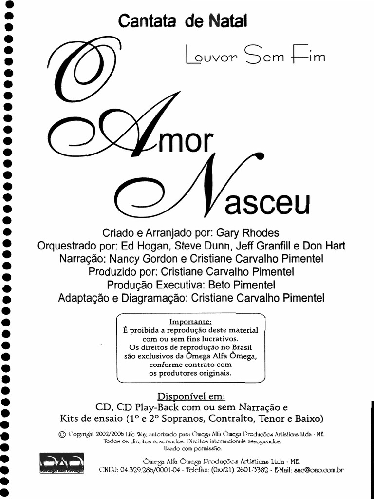 O Amor Nasceu Partituras | PDF