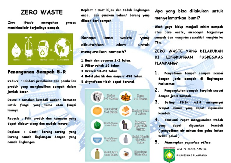 Leaflet Zero Waste | PDF