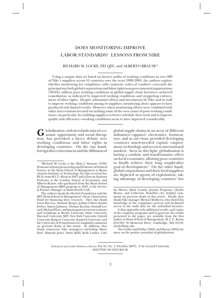 Coc Nike Supply Chain | PDF | Nike | Occupational Safety And Health