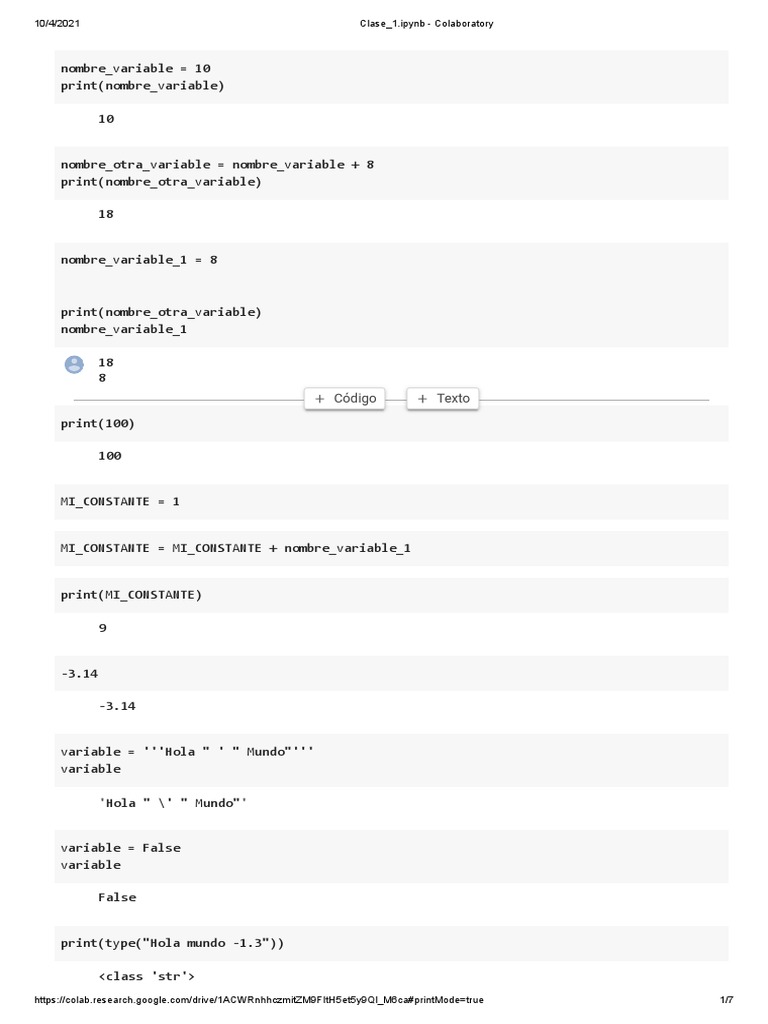 Clase - 1.ipynb - Colaboratory | PDF | Programación de computadoras | Ingeniería de software