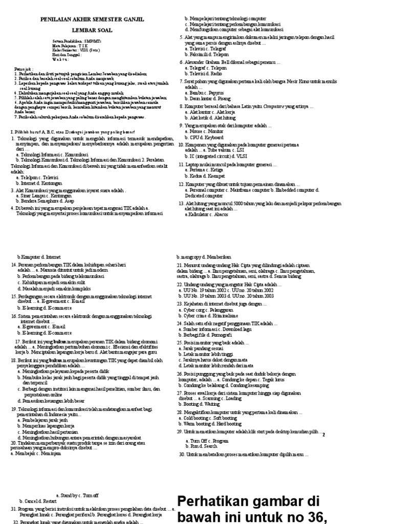 10 Soal Tik 7 | PDF | Komputer