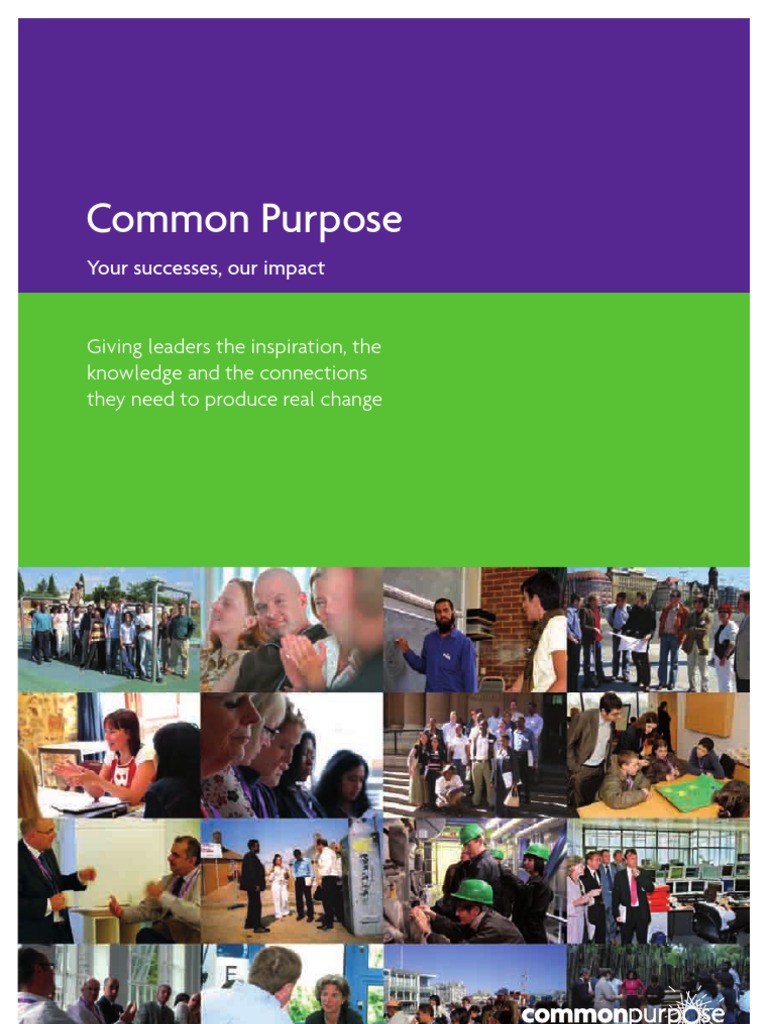 Common Purpose Impact Brochure | PDF | Leadership | Community