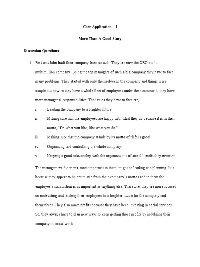 Case Application 1 | Download Free PDF | Business | Economies