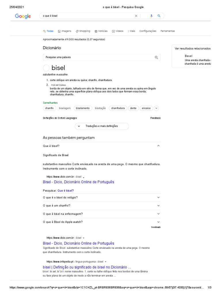 O Que É Bisel - Pesquisa Google | PDF | Idiomas | Science