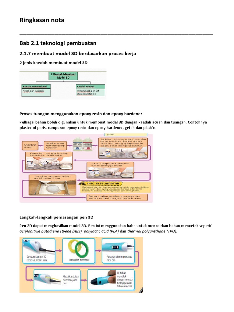 Nota Ringkas RBT f2 Topik 2.1.7 - Topik 2.1.10 | PDF