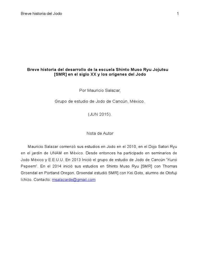 Breve Historia Del Desarrollo de La Escu | PDF | Tao | Artes marciales ...