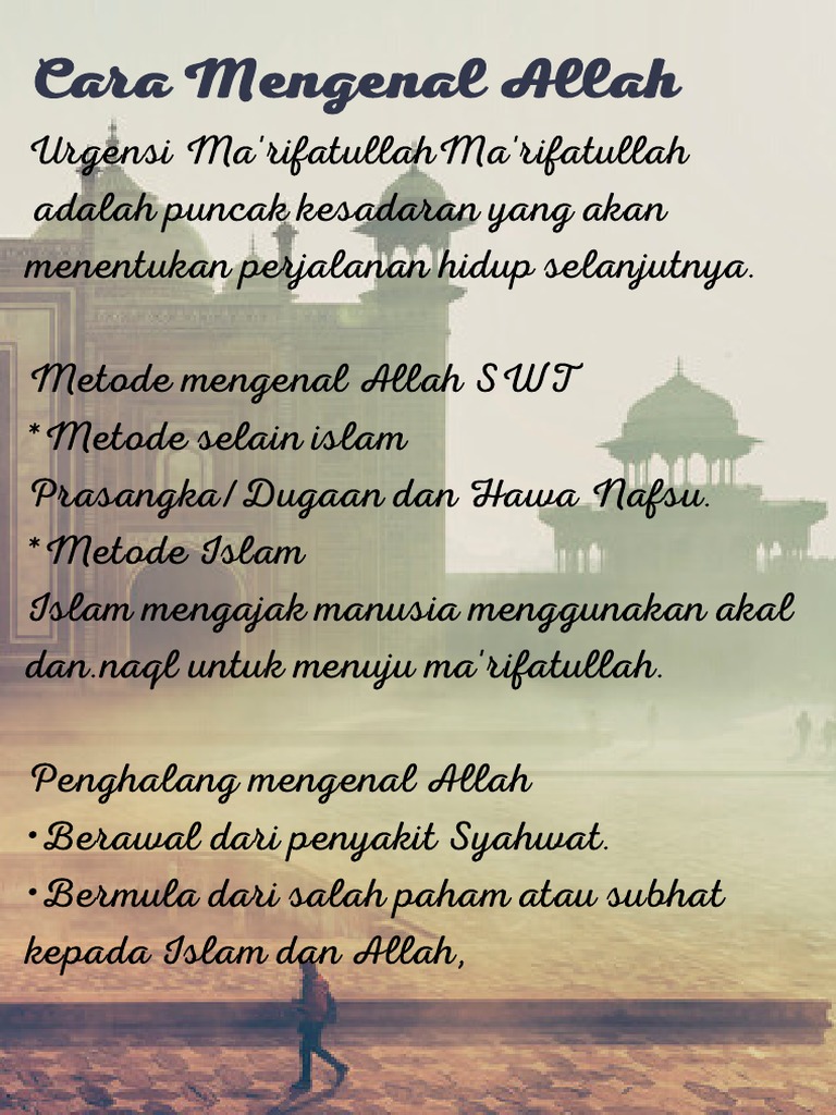 Cara Mengenal Allah Urgensi Ma'rifatullah | PDF