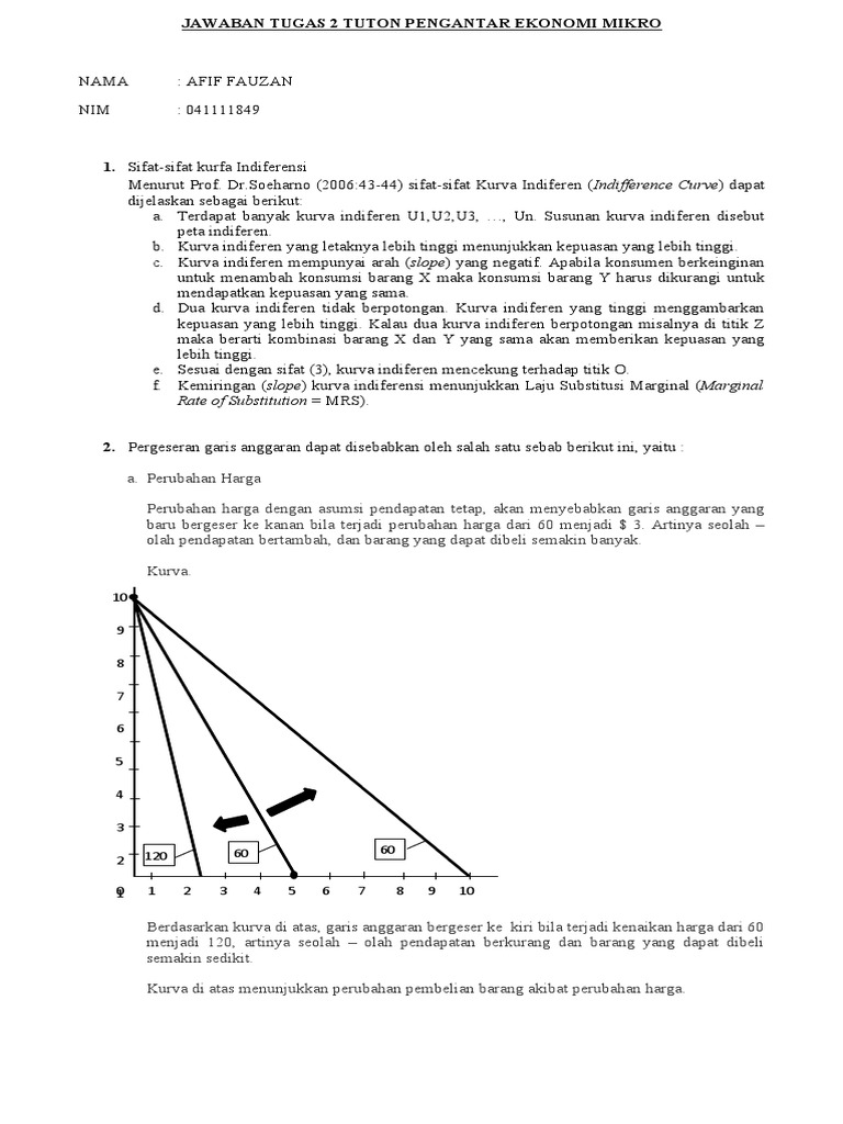 Tugas 2 Tuton Pengantar Ekonomi Mikro | PDF